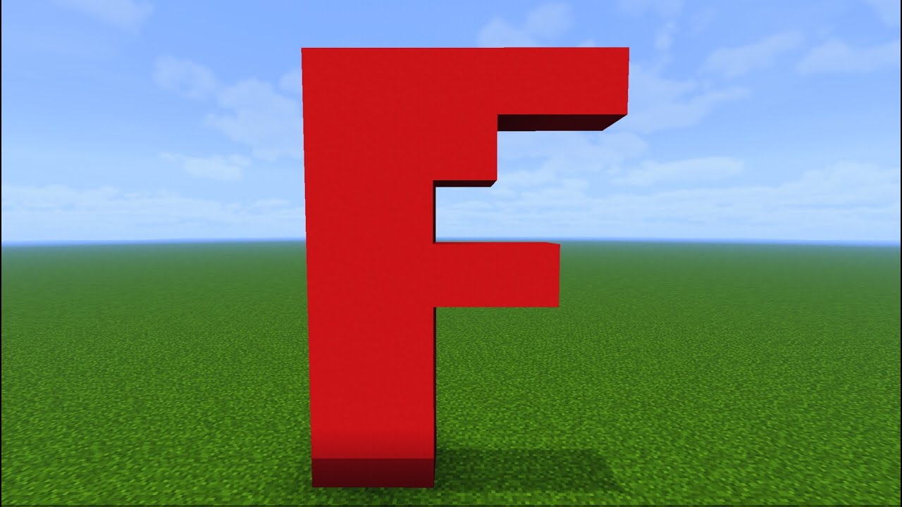 Minecraft Video: How To Make The Letter F Alphabet - YouTube