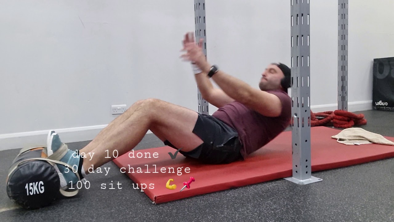 30 day challenge - 100 - sit ups - day 10 done - YouTube