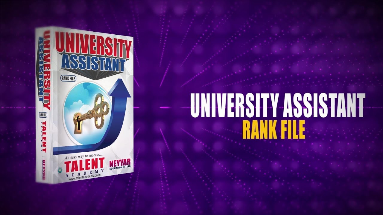 University Assistant Rank File |Talent Academy - YouTube