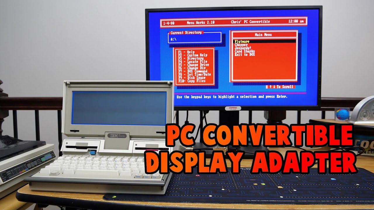Bringing Color to the IBM PC Convertible: CRT Display Adapter - YouTube