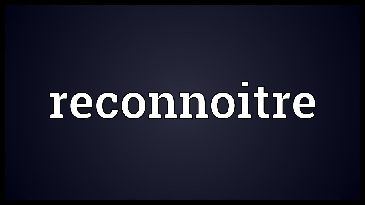 Reconnoitre Meaning - YouTube
