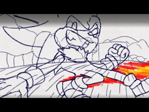 Sonic the Hedgehog fight animation: shadic vs metallix Flipaclip - YouTube