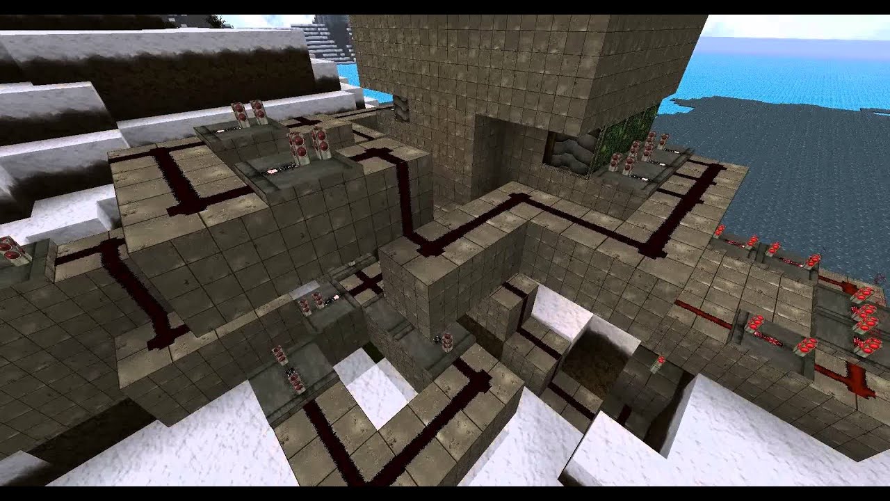 Minecraft - Two Stage 'Water Pump' Underwater Entrance 1080p - YouTube