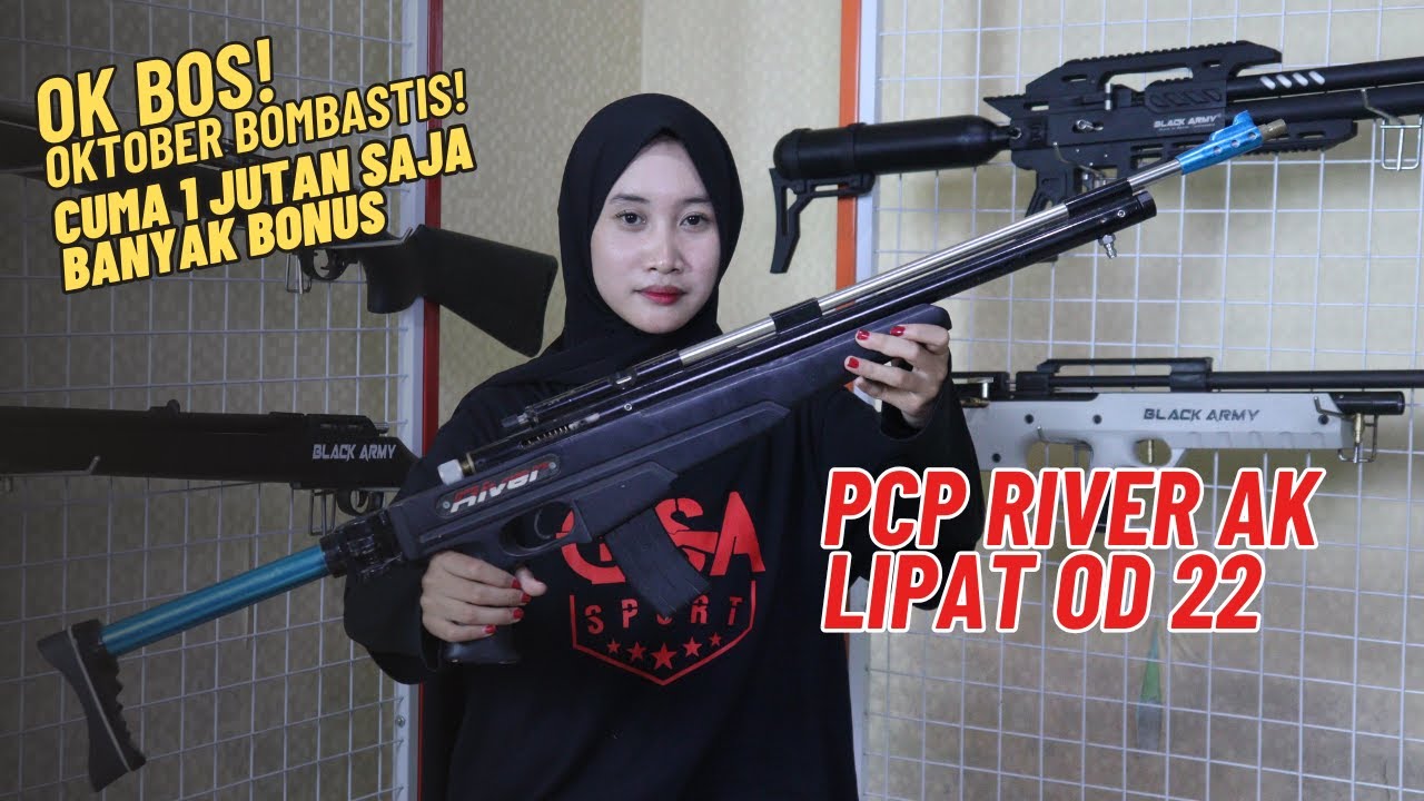 Cuma 2 Jutaan Sudah PCP - Senapan Angin PCP River AK Lipat OD 22 ...