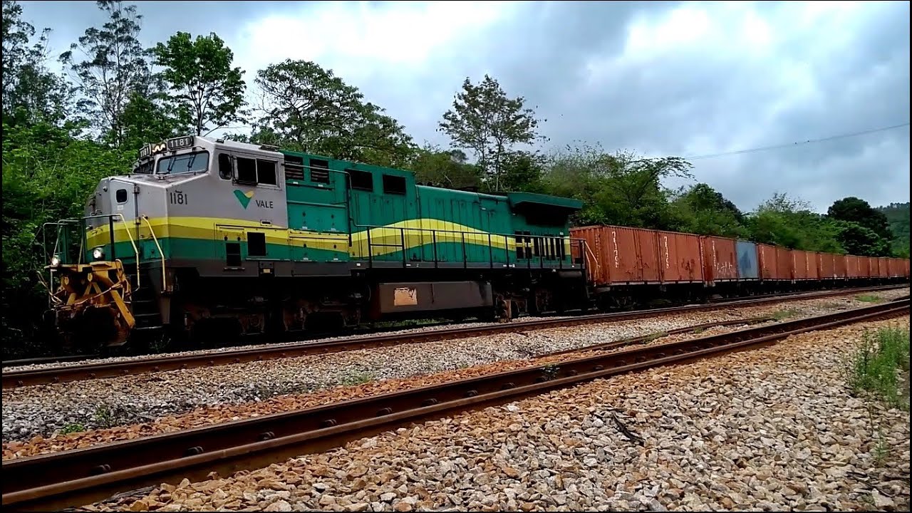 Trem de carga geral da VALE (EFVM) chegando no pátio de Costa Lacerda - Santa Bárbara/MG - YouTube