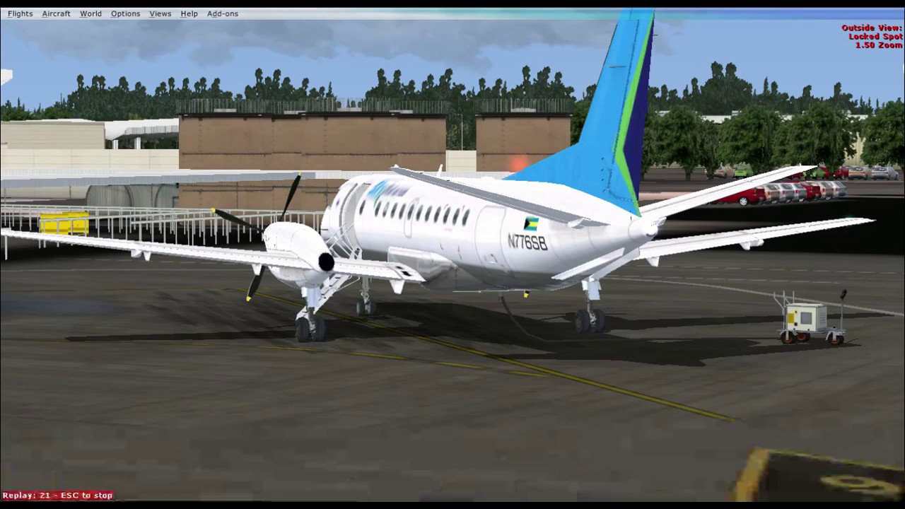 FSX SkyBahamas Landing and Taxi MYNN - YouTube