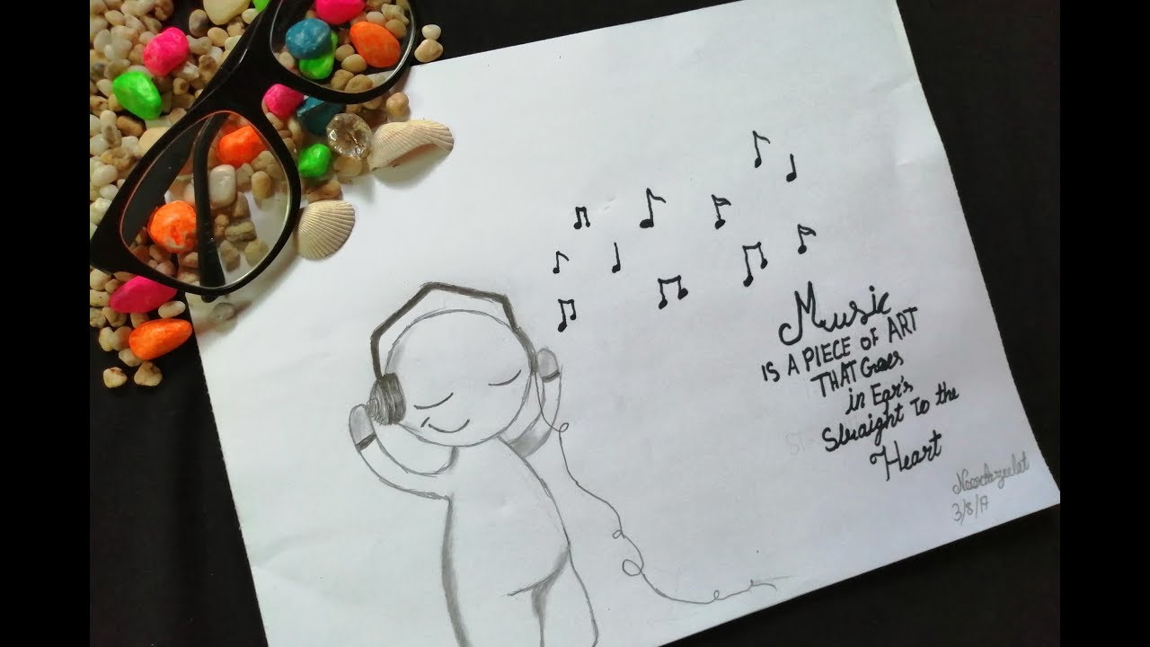 Simple and Lovely drawing 😊😘step by step for beginners by (Nour's Art ...