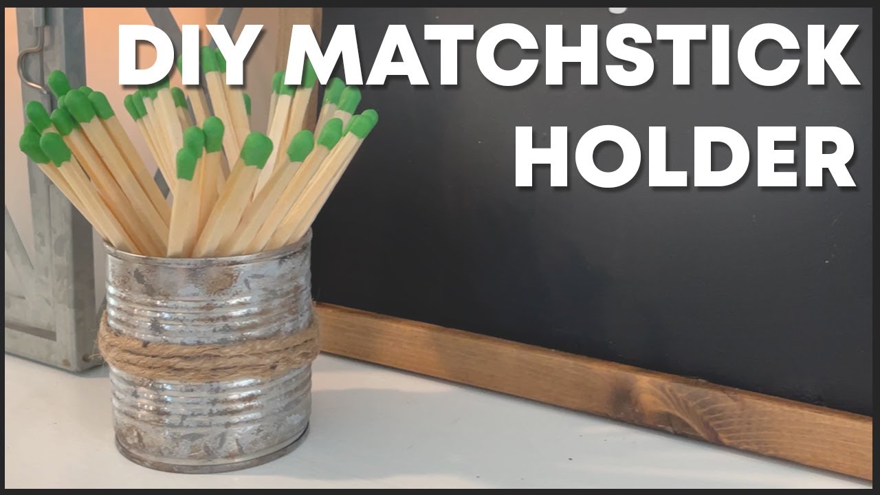 Mushroom Can to Matchstick Holder | Fall Mantel Decor 2023 - YouTube