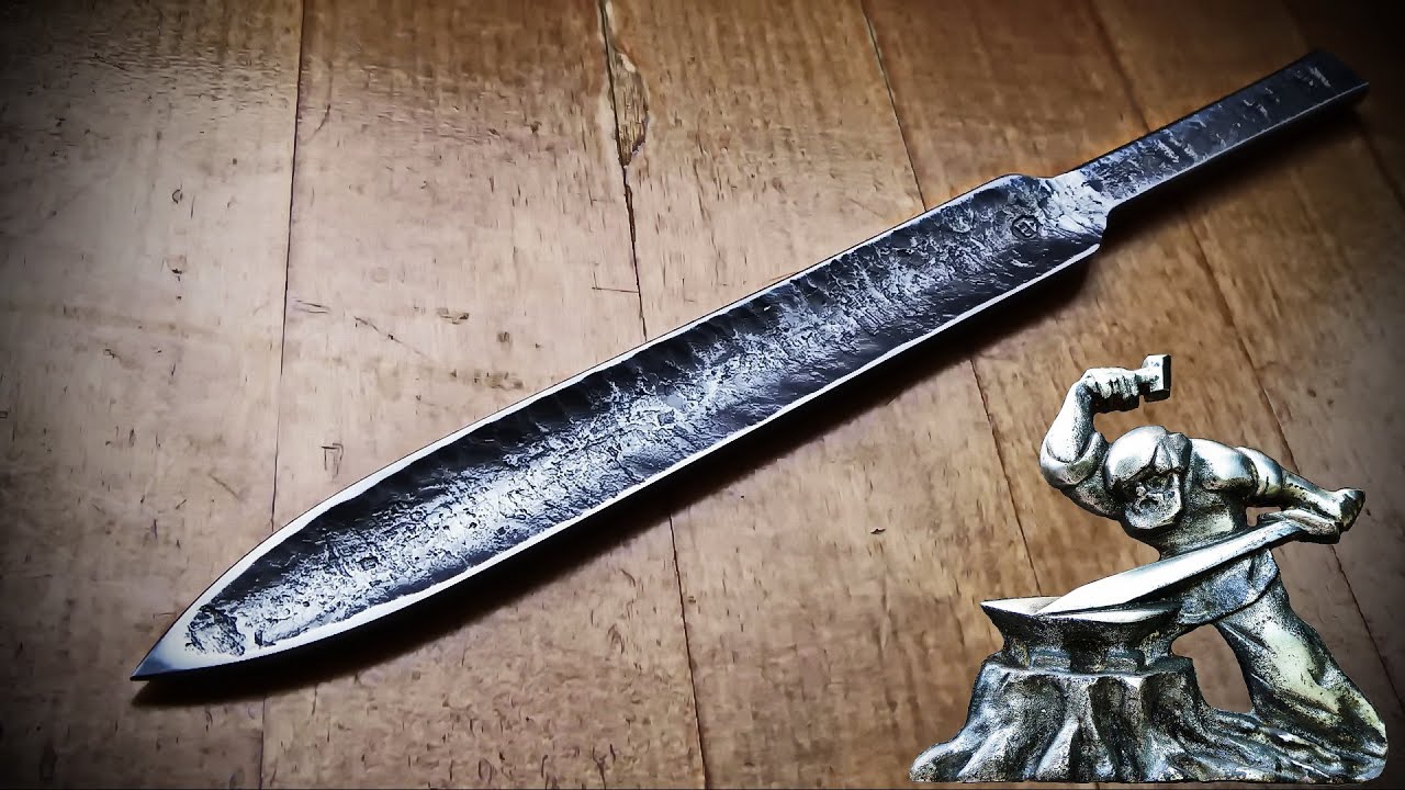 A new type of throwing knife, from a steam locomotive spring - YouTube