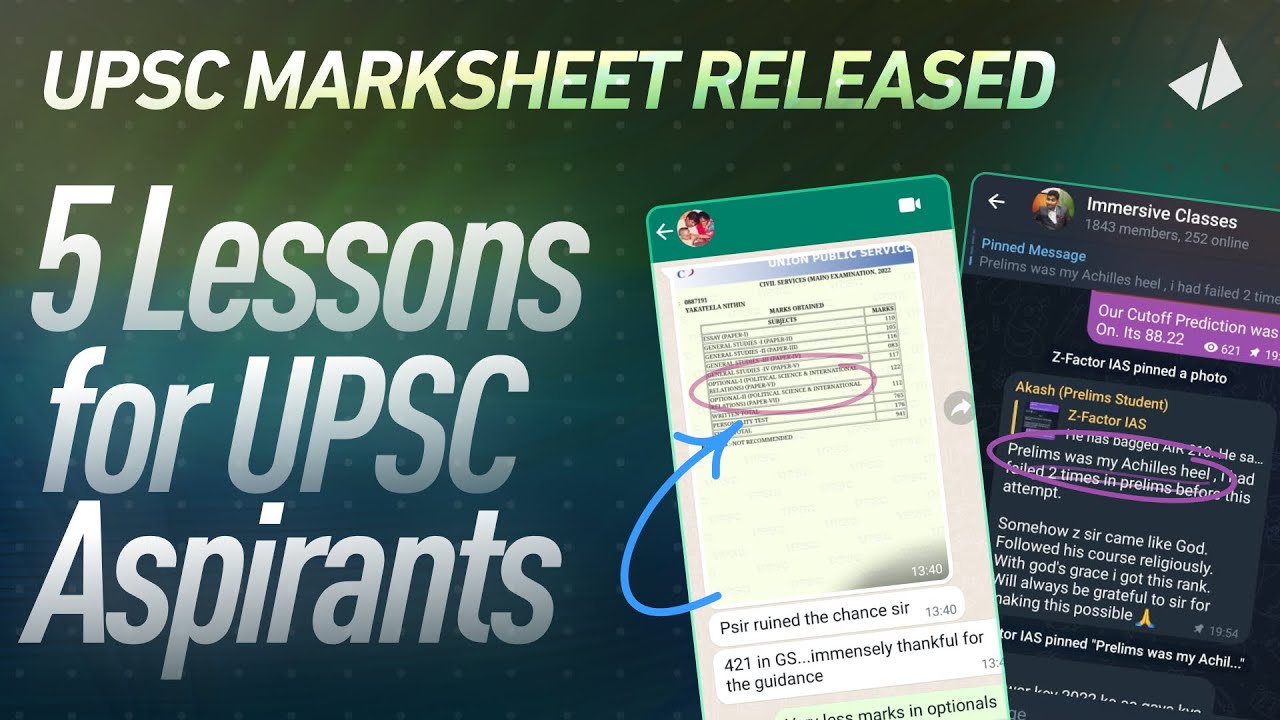 5 Critical Lessons from recently released UPSC Marksheets - YouTube