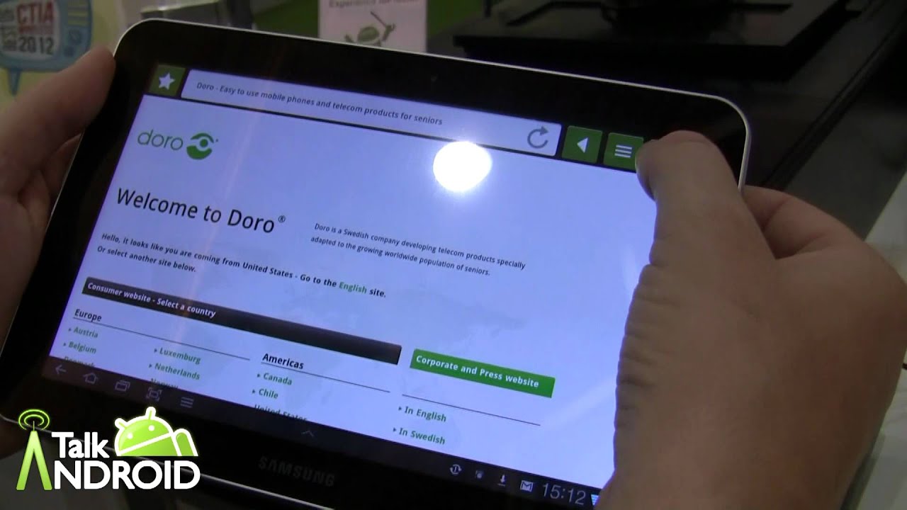 Hands on with the Doro Experience for tablets - YouTube