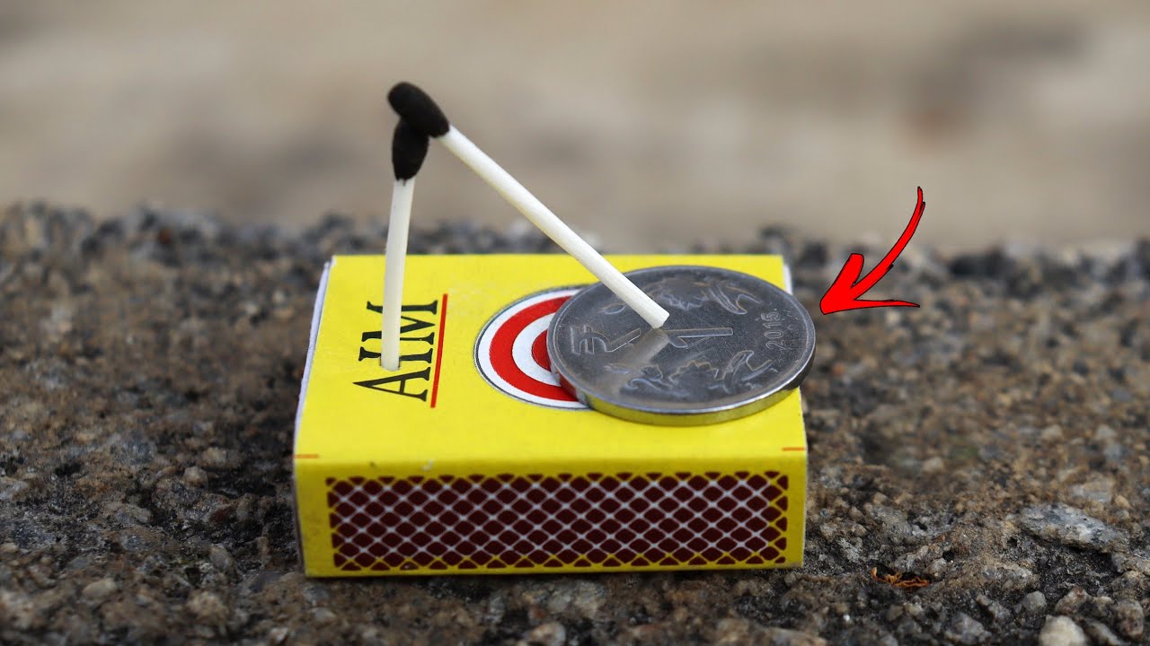 MUST WATCH 😱 matchbox and coin magic | a magic with matchbox and coin ...