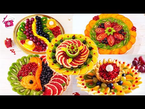 ❤️ 5 Фруктовых Тарелок ⭐  Нарезка Фруктов ⭐ Как нарезать ФРУКТЫ на Праздничный Стол  Готовим Дома