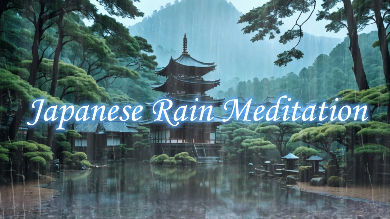 【眠りを誘う癒しの音風景142】Japanese Rain Meditation - Healing rain seen from a ...