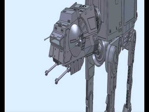 AT-AT model - SolidWorks - YouTube
