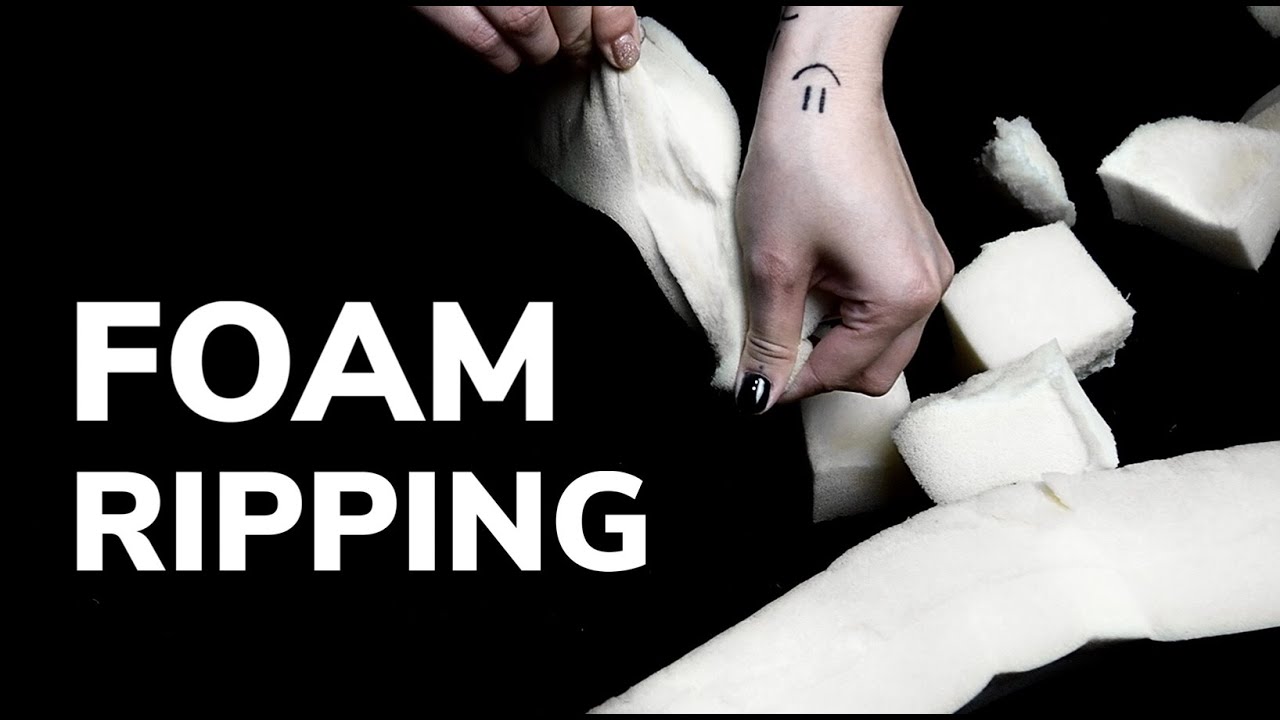Dry long foam ripping ASMR - YouTube