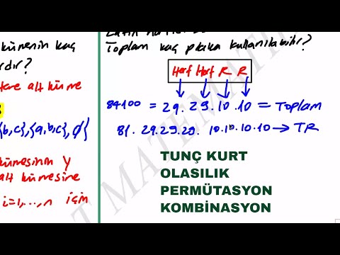 Çok Önemli Üst Seviye Sorular-3 Olasılık-Permütasyon-Kombinasyon