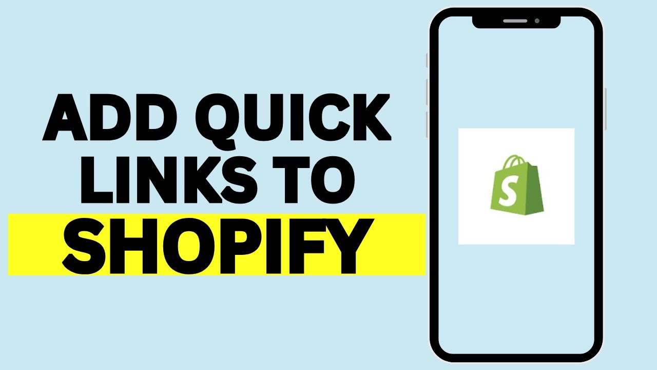 How To Add Quick Links To Shopify (Best Way) - YouTube