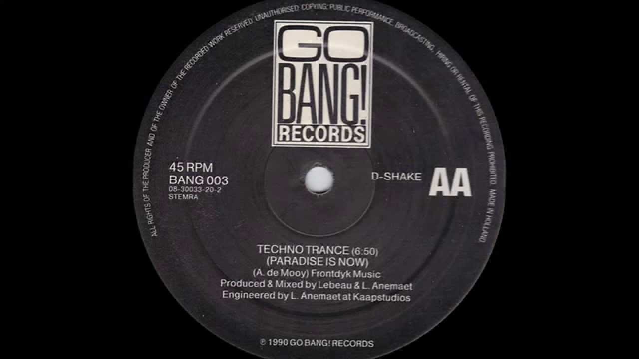 D-Shake - Techno Trance (Paradise is Now) (1990) - YouTube