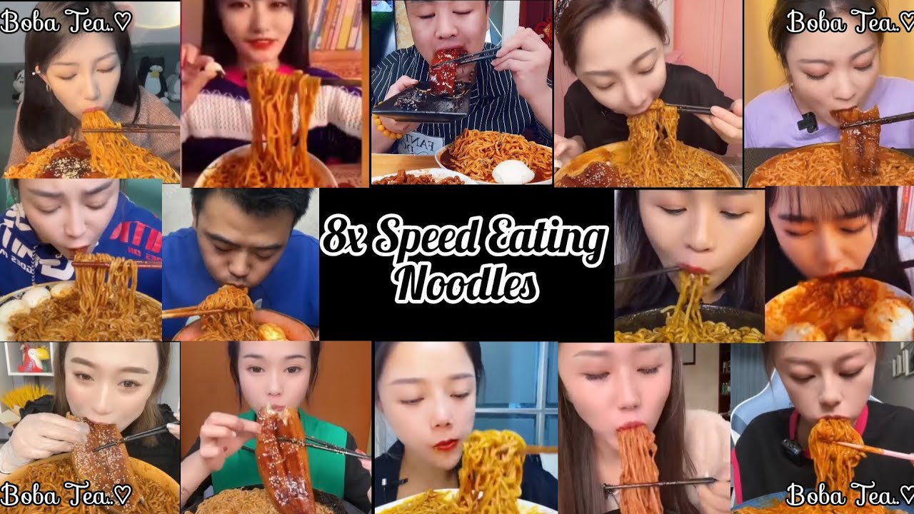 5x Speed Spicy First Noodles Eating...🤤#asmr#eating #noodles # ...