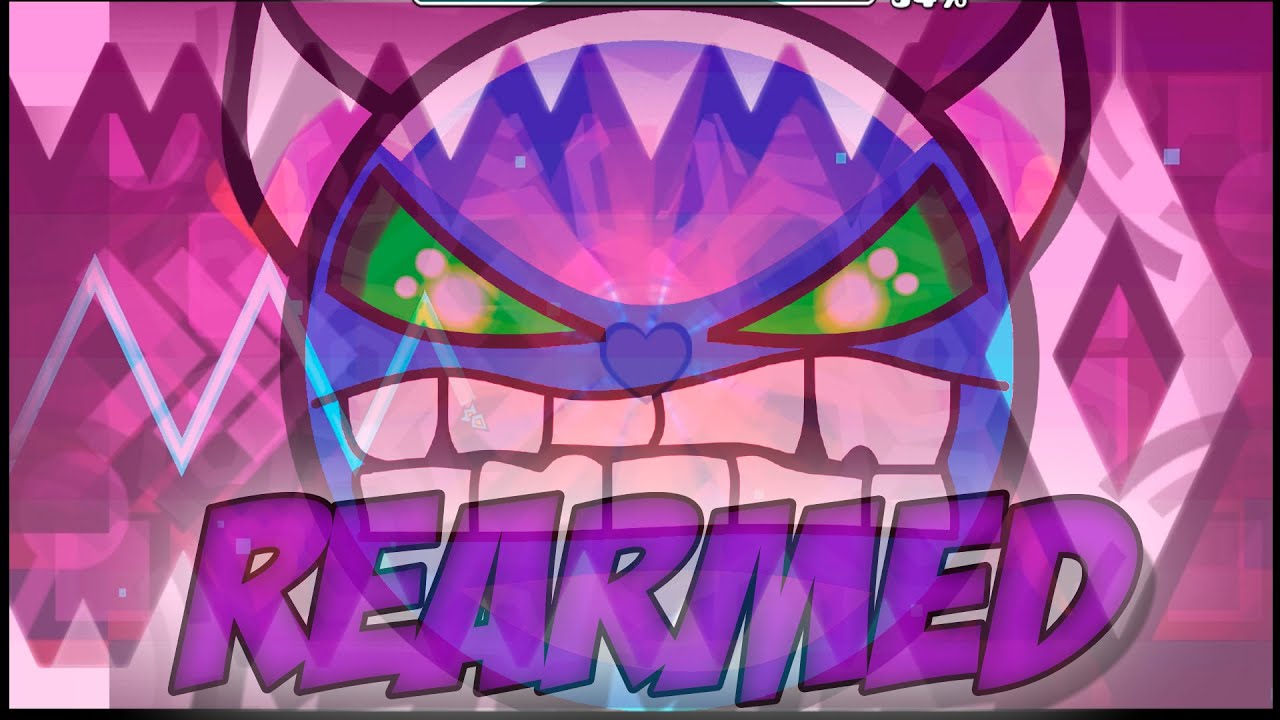 GEOMETRY DASH - (Hard Demon) - 57 - REARMED by Krazyman50 - YouTube