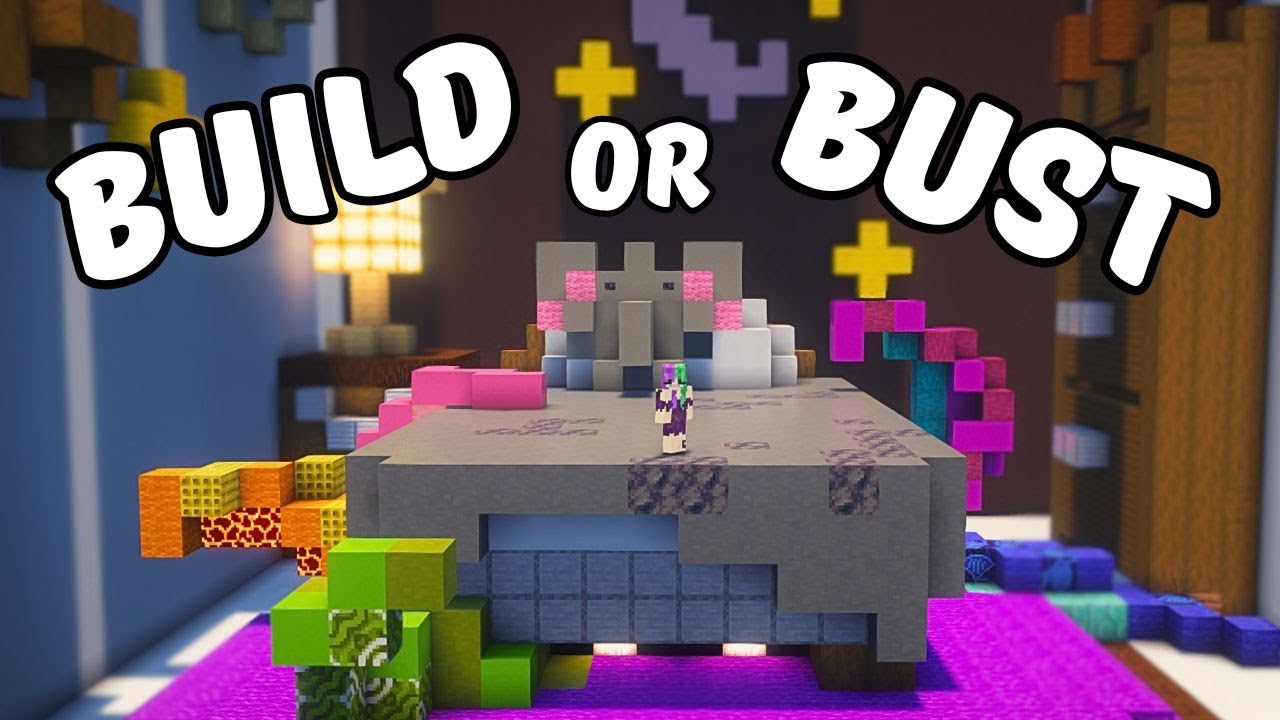 Monster Under the Bed!! | Build or Bust Minecraft Challenge - YouTube