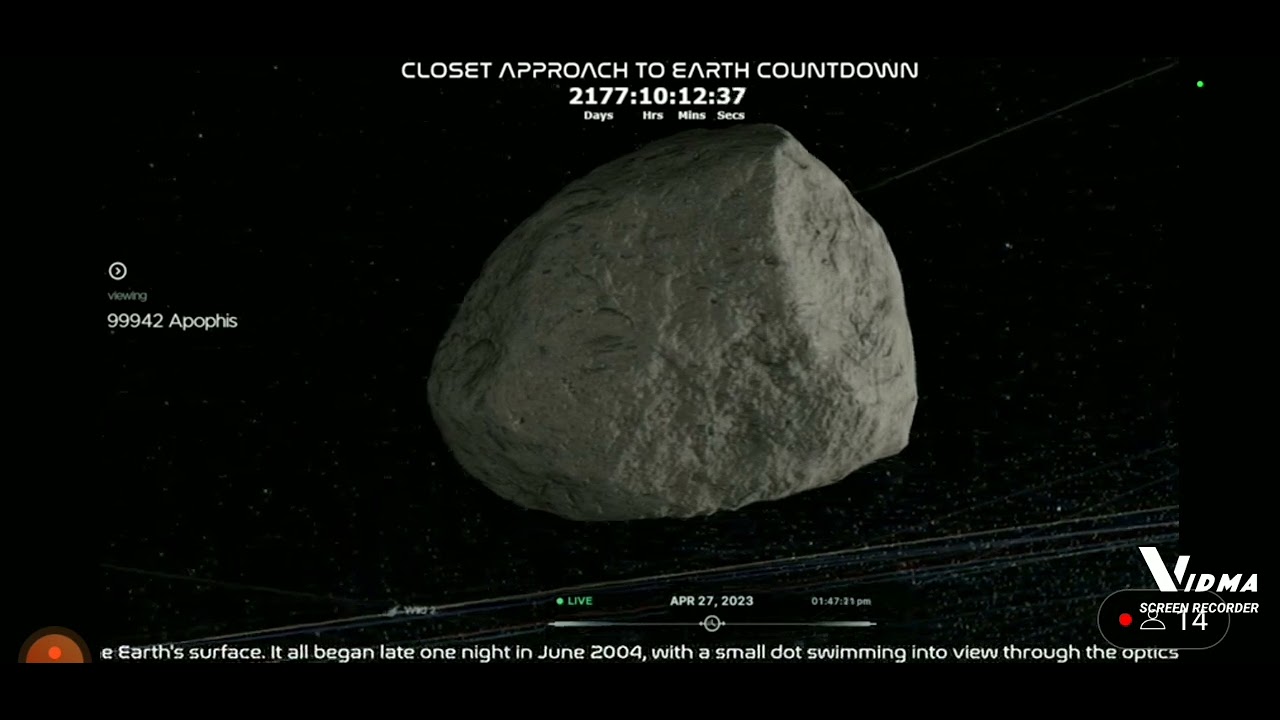 pergerakan asteroid april 27,2023 - YouTube