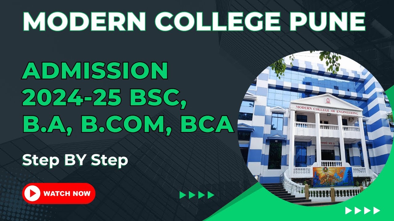 Modern College Pune Admission 2024-25 BSc, B.A, B.Com, BCA - YouTube