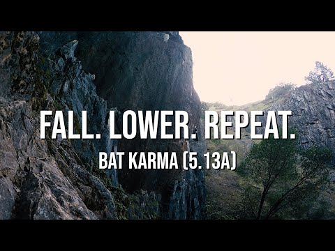 Fall. Lower. Repeat. | Bat Karma (5.13A) Auburn Quarry