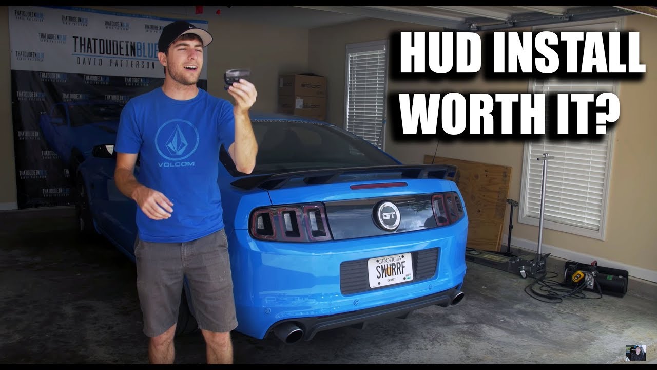 Installing a Heads Up Display in Supercharged Mustang! - Hudly Install ...
