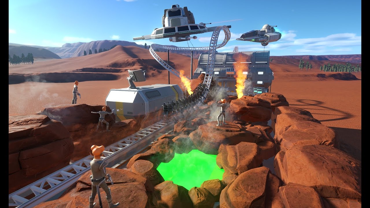 Planet Coaster Gameplay - Mars Sci-Fi Coaster - YouTube