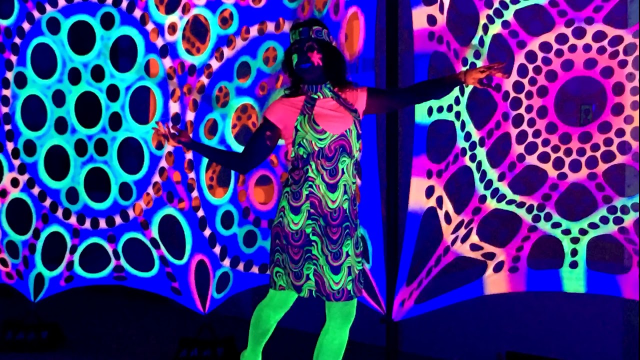 Black Light Rentals Los Angeles, UV Party Fabric - YouTube