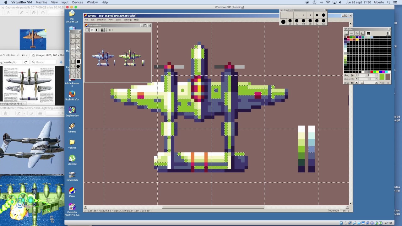 PIXEL ART TIME LAPSE #81 - Shoot'em Up Video Game Airplane - YouTube