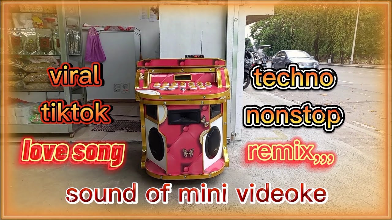 viral tiktok love song techno remix, sound of mini portable videoke ...