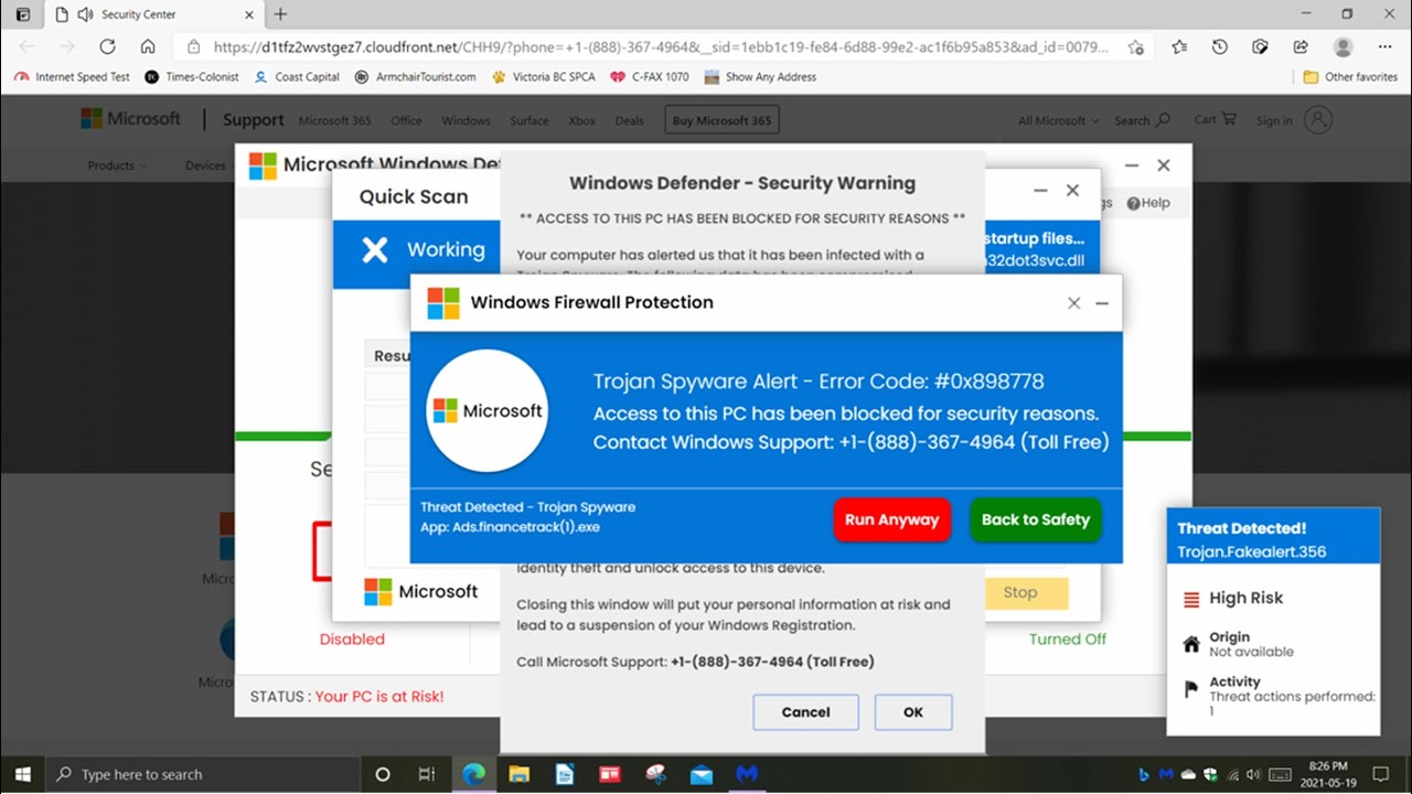 What a browser hijack looks like and sounds like! - YouTube