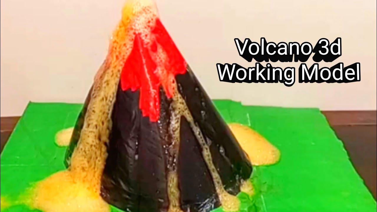 Volcano Eruption Working Model || How to make Volcano working model ...