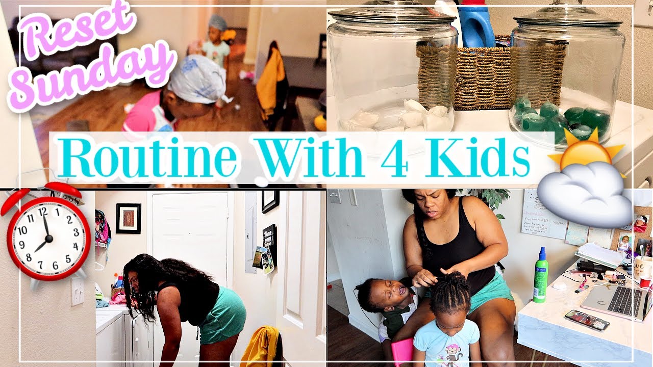 Sunday Reset Routine With 4 Kids Under 8! SAHM - YouTube