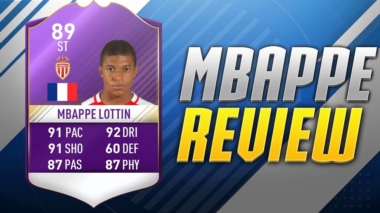 FIFA 17: POTY MBAPPE LOTTIN REVIEW! 89 FIFA 17 YOUNG PLAYER OF THE YEAR ...