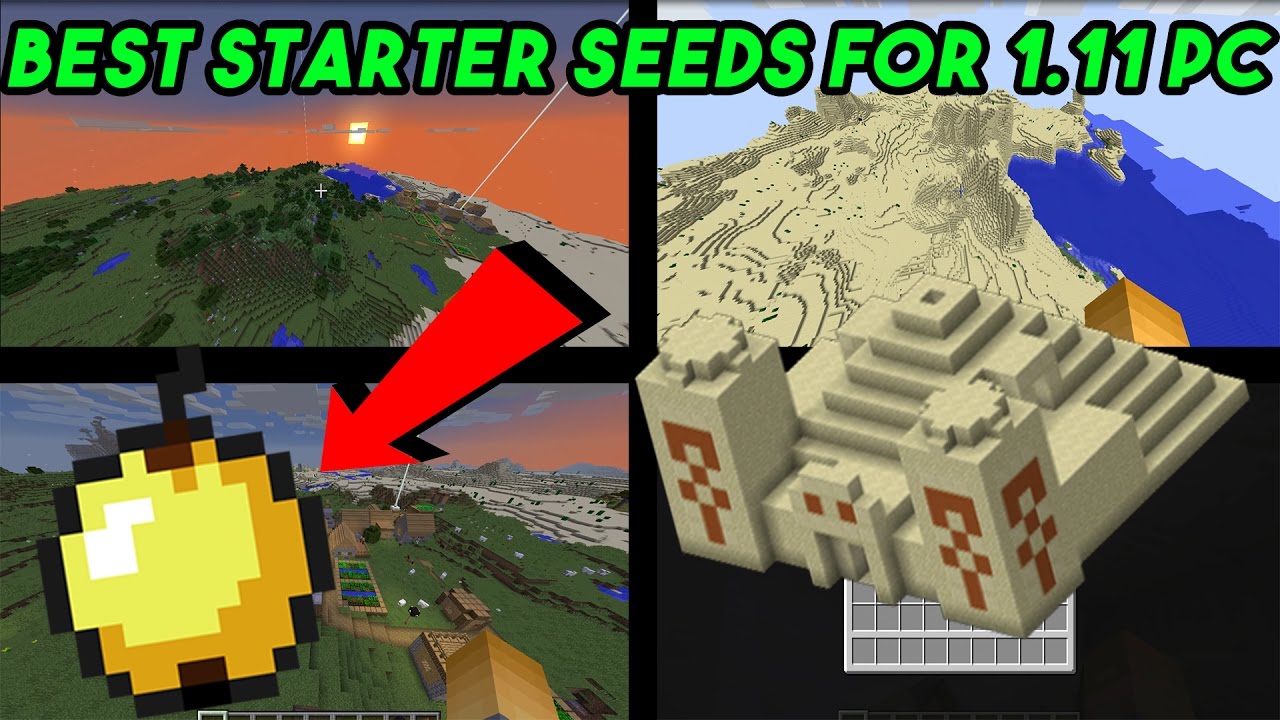 Minecraft Seed Showcase: PC 1.11 BEST STARTER SEEDS - YouTube