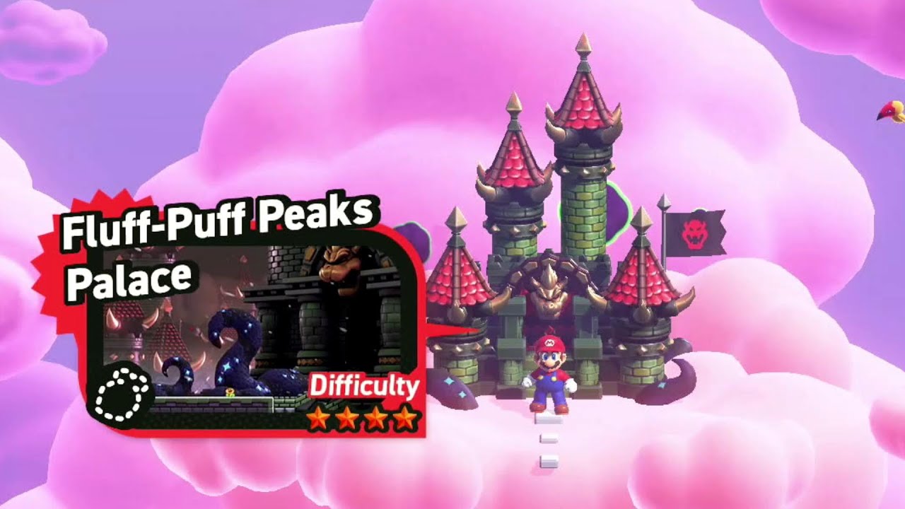 Super Mario Bros. Wonder Fluff - Puff Peaks Palace - YouTube
