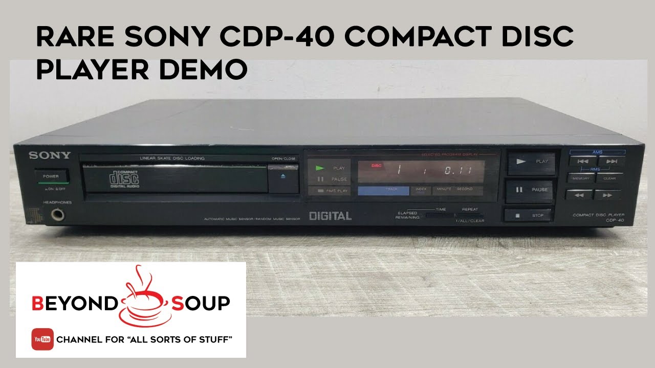 Vintage 1986 Sony CDP-40 Compact Disc CD Player Demo - YouTube