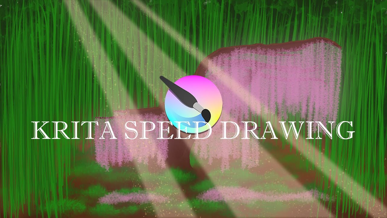 Krita Speed Drawing: Cherry Blossom Forest - YouTube