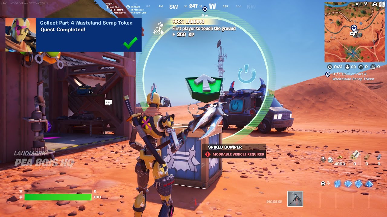 Fortnite - Collect Part 4 Wasteland Scrap Token (Wastelander Dummy ...