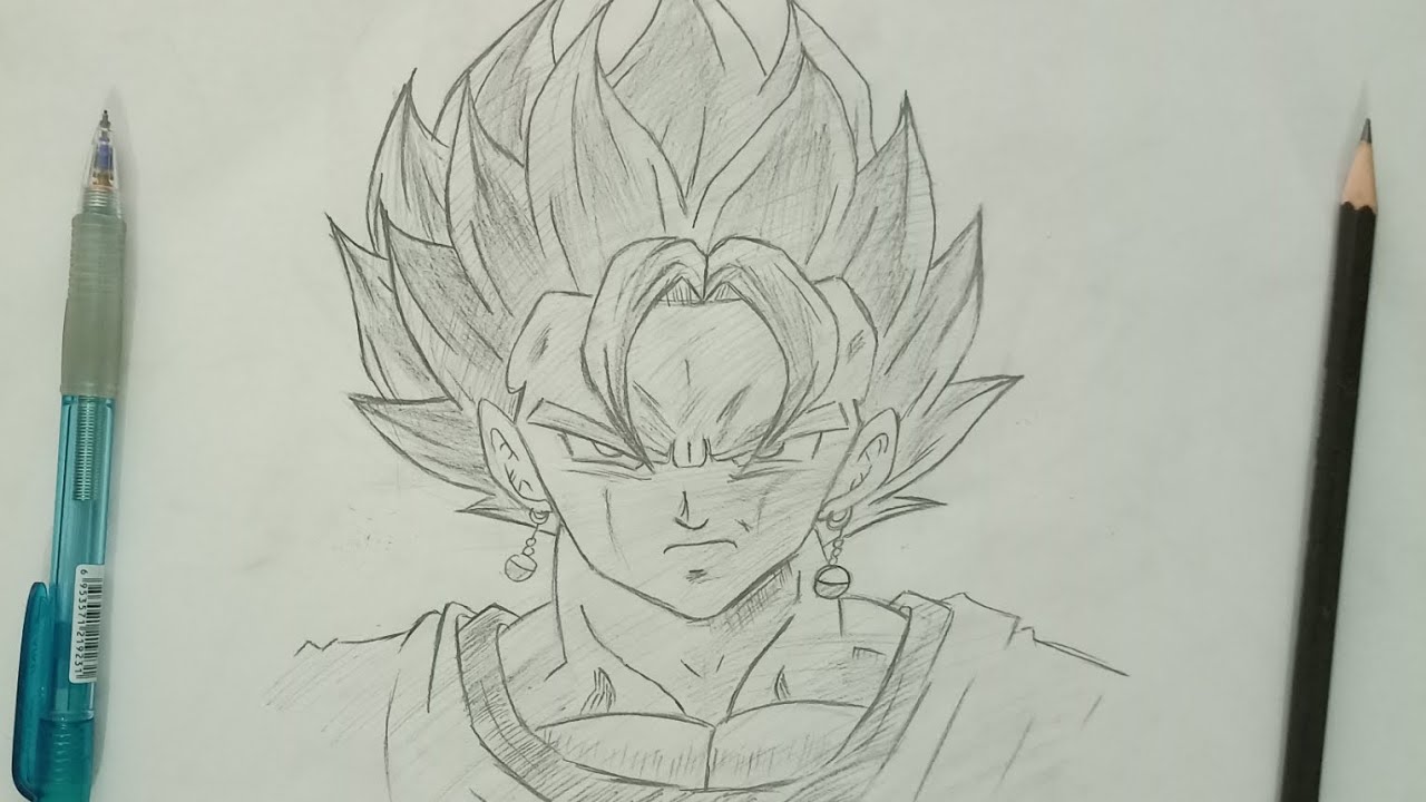 How to draw Super Vegito | Tutorial | Dragon ball z - YouTube