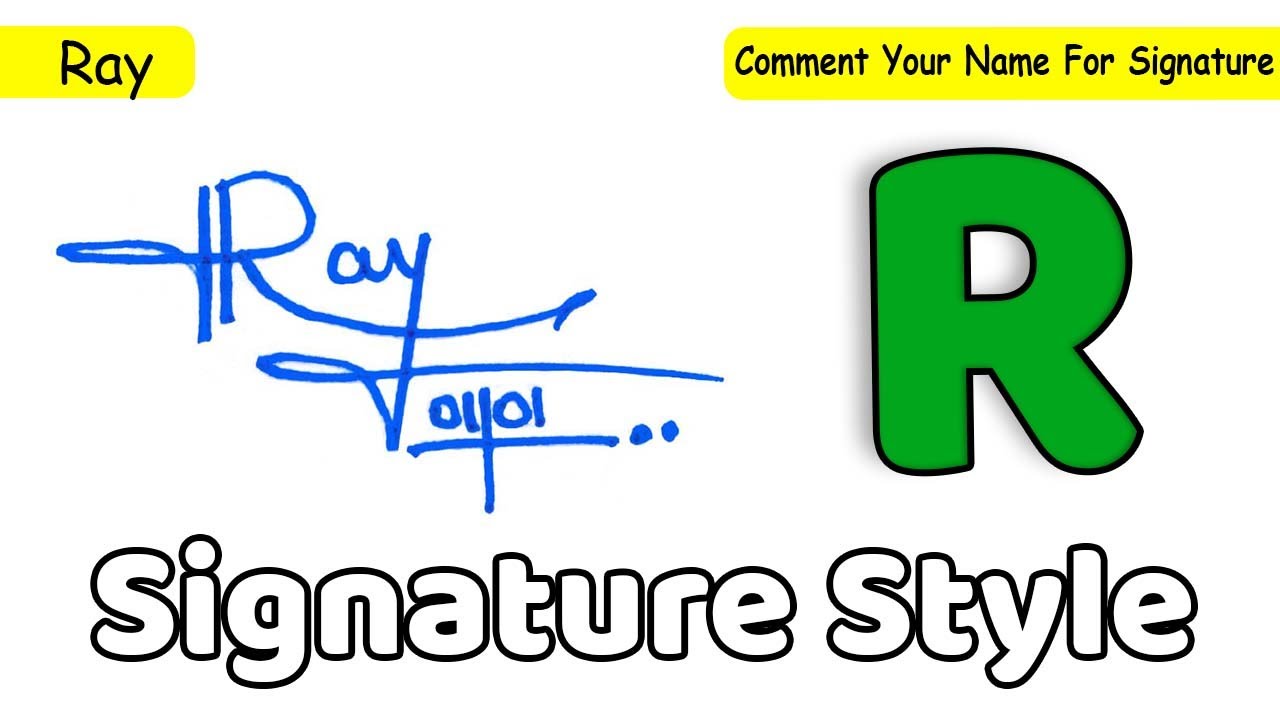 ️ Ray Name Signature Style Request Done - YouTube