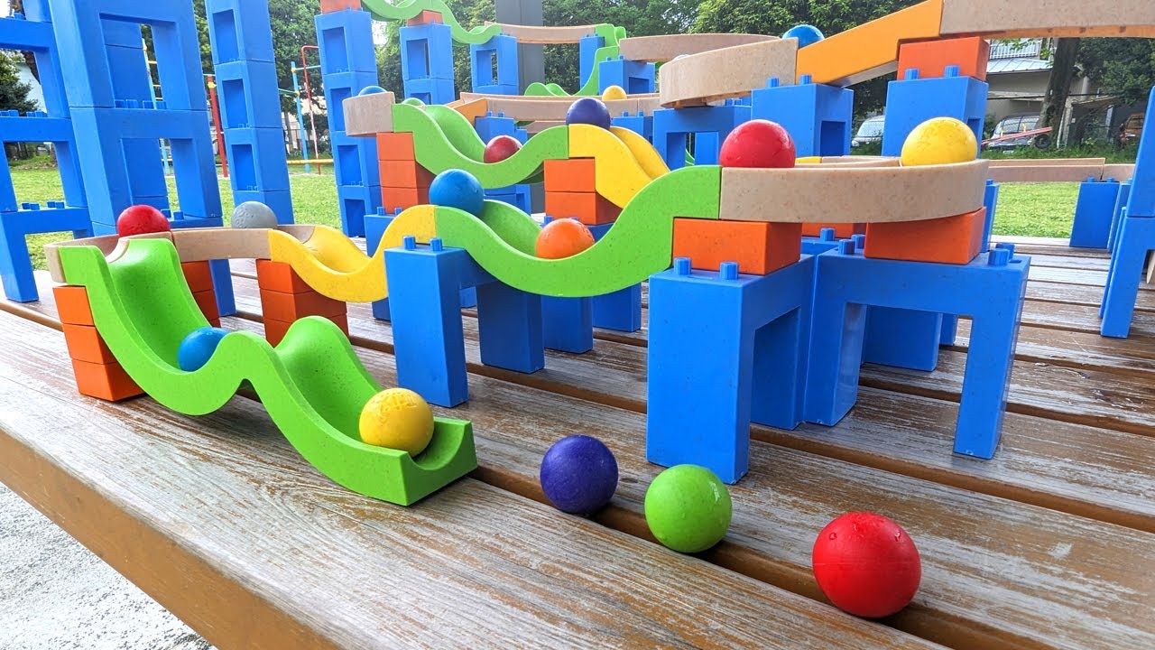 Marble run race ☆ TrixTrack wave slope + various gimmick combinations ...