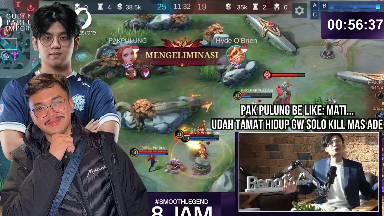 MAS ADE PAKE SUN SARKAS EVOS 🤣 MAS ADE VS PAK PULUNG - YouTube