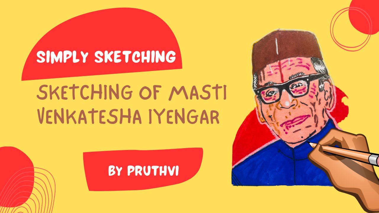 How to draw Masti Venkatesha Iyengar.... - YouTube