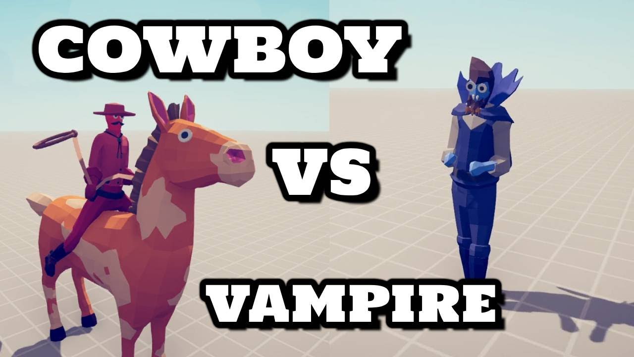 Cowboy vs Vampire | Totally Accurate Battle Simulator TABS - YouTube