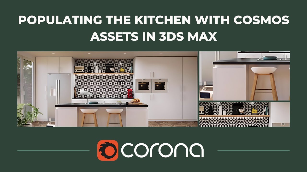 Populating the Kitchen with Cosmos Assets in 3ds Max - YouTube